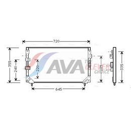 AVA QUALITY COOLING AVA CLEVER CHOICE Kondensator, Klimaanlage to5225 f&uuml;r LEXUS