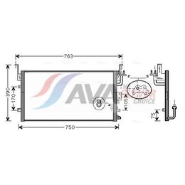 AVA CLEVER CHOICE Kondensator, Klimaanlage hy5135 f&uuml;r KIA