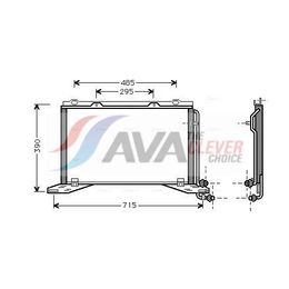AVA CLEVER CHOICE Kondensator, Klimaanlage ms5222 f&uuml;r Mercedes
