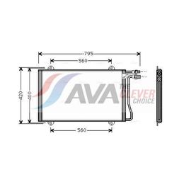 AVA CLEVER CHOICE Kondensator, Klimaanlage ms5219 f&uuml;r Mercedes