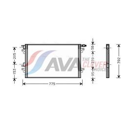 AVA CLEVER CHOICE Kondensator, Klimaanlage rta5280 f&uuml;r RENAULT