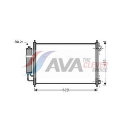 AVA CLEVER CHOICE Kondensator, Klimaanlage dn5328d f&uuml;r NISSAN