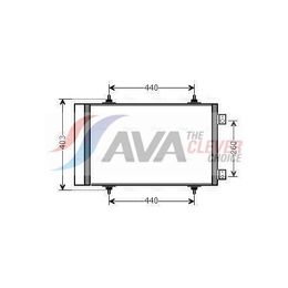 AVA CLEVER CHOICE Kondensator, Klimaanlage cna5263d f&uuml;r TOYOTA Fiat