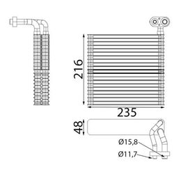 Mahle Verdampfer, Klimaanlage ae289000s f&uuml;r Opel