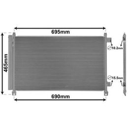 Van Wezel Kondensator, Klimaanlage 33015702 f&uuml;r NISSAN