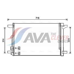AVA CLEVER CHOICE Kondensator, Klimaanlage vna5335d f&uuml;r VW CUPRA Skoda Audi