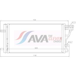 AVA CLEVER CHOICE Kondensator, Klimaanlage hy5611d f&uuml;r HYUNDAI