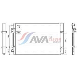 AVA CLEVER CHOICE Kondensator, Klimaanlage hy5602d f&uuml;r HYUNDAI
