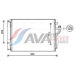 AVA CLEVER CHOICE Kondensator, Klimaanlage hy5280d f&uuml;r KIA
