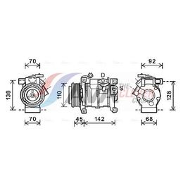 AVA QUALITY COOLING AVA CLEVER CHOICE Kompressor, Klimaanlage crak128 f&uuml;r VW LANCIA