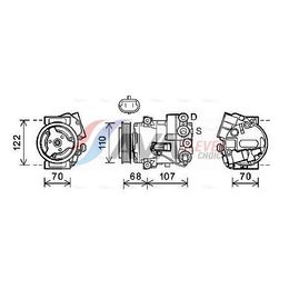 AVA QUALITY COOLING AVA CLEVER CHOICE Kompressor, Klimaanlage olak594 f&uuml;r Vaughall