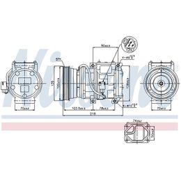 NISSENS Kompressor, Klimaanlage 89098 f&uuml;r TOYOTA