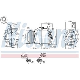 NISSENS Kompressor, Klimaanlage 891184 f&uuml;r KIA