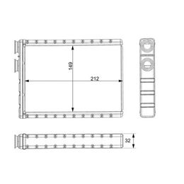 Mahle W&auml;rmetauscher, Innenraumheizung ah371000s f&uuml;r Peugeot