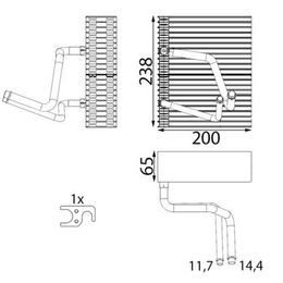 Mahle Verdampfer, Klimaanlage ae287000s f&uuml;r RENAULT
