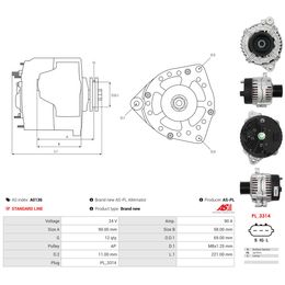 AS-PL Generator a0136 f&uuml;r Iveco MITSUBISHI