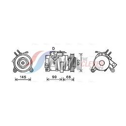AVA QUALITY COOLING AVA CLEVER CHOICE Kompressor, Klimaanlage crak133 f&uuml;r JEEP