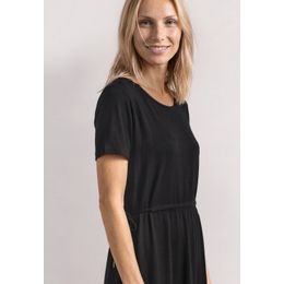 Street One Damen Jerseykleidschwarz, Gr. 42, unifarben, Stoff, 95% Viskose, 5% Elasthan, Kleider, aus Viskose