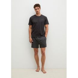 Marc O'Polo MARC O'POLO Herren Pyjama, Gr. Mschwarz, schwarzer print, Jersey, Obermaterial: 100% Baumwolle, Homewear-Sets