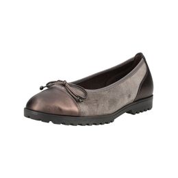 Gabor Damen Ballerina "Gabor Ballerinas Leder", Gr. 40taupe, Leder, Schuhe