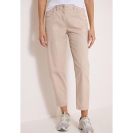 Cecil Damen Stoffhosecashmere beige, Gr. 36, unifarben, Web, 98% Baumwolle, 2% Elasthan, Hosen, im Papertouch