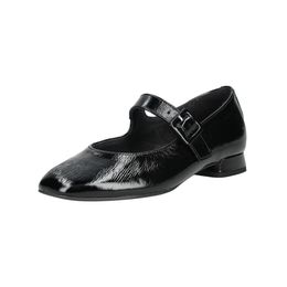 Gabor Damen Riemchenballerina "Gabor Ballerinas Leder", Gr. 36schwarz lack, Leder, Schuhe