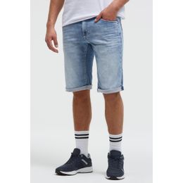 CAMP DAVID Herren Jeansshortsocean wave, Gr. 30, Abriebeffekte, Sweatware, Material: 68% Baumwolle, 16% Polyester, 14% Lyocell, 2% Elasthan, Jeans,