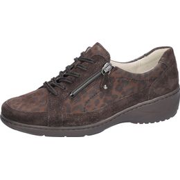 Waldl&auml;ufer WALDL&Auml;UFER Damen Schn&uuml;rschuh "Kya", Gr. 5,5braun, leo, Nubukleder, Veloursleder, Schuhe, Komfortschuh, Halbschuh, Schn&uuml;rschuh in Extraweite K
