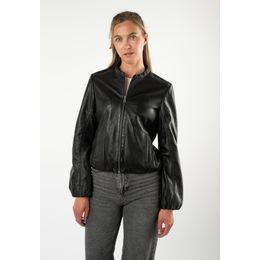 Mauritius Damen Lederjacke "MWSvala"schwarz, Gr. XL, unifarben, Obermaterial: 100% Schafsleder. Futter: 100% Polyester. &Auml;rmelfutter: 100% Polyester,