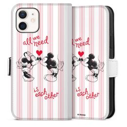 DeinDesign iPhone 12 Handy Klapph&uuml;lle Handyh&uuml;lle aus Kunst Leder wei&szlig; Flip Case Love Disney Sideflip mit Lasche