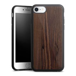 DeinDesign iPhone SE (2020) Handy Gallery Case Handyh&uuml;lle 9H Geh&auml;rtetes Glas R&uuml;ckseite H&uuml;lle Nut Tree Wood Wooden Look Gallery Case