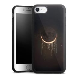 DeinDesign iPhone SE (2020) Handy Gallery Case Handyh&uuml;lle 9H Geh&auml;rtetes Glas R&uuml;ckseite H&uuml;lle Moon Light Full Moon Gallery Case