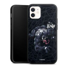 DeinDesign iPhone 12 mini Handy Premium Silikon H&uuml;lle Handyh&uuml;lle schwarz Case Marvel Venom Spiderman Silikon Premium Case