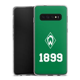 DeinDesign Galaxy S10 Plus Handy Silikon H&uuml;lle Case transparent Handyh&uuml;lle Sv Werder Bremen Official Licensed Product Statement Silikon Case