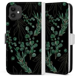 DeinDesign iPhone 11 Handy Klapph&uuml;lle Handyh&uuml;lle aus Kunst Leder wei&szlig; Flip Case Nature Eukalyptus Leaves Sideflip mit Lasche