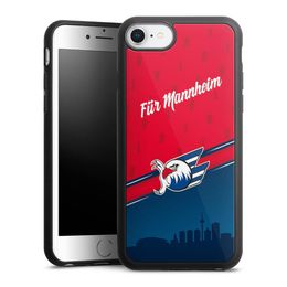DeinDesign iPhone SE (2020) Handy Gallery Case Handyh&uuml;lle 9H Geh&auml;rtetes Glas R&uuml;ckseite H&uuml;lle Sports Logo Adler Mannheim Gallery Case