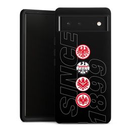 DeinDesign Google Pixel 6 Handy Panzer Handyh&uuml;lle robuste Outdoor H&uuml;lle Schutzh&uuml;lle matt Eagle Logo Eintracht Frankfurt Tough Case