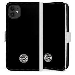 DeinDesign iPhone 11 Handy Klapph&uuml;lle Handyh&uuml;lle aus Kunst Leder wei&szlig; Flip Case Official Licensed Product Fcb Fc Bayern M&uuml;nchen Sideflip mit Lasche