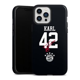 DeinDesign iPhone 13 Pro Max Handy Panzer Handyh&uuml;lle robuste Outdoor H&uuml;lle Schutzh&uuml;lle gl&auml;nzend Merchandise Fc Bayern M&uuml;nchen Lennart Karl Tough Case
