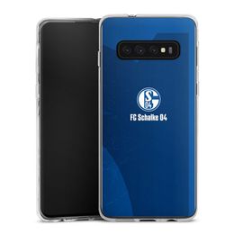 DeinDesign Galaxy S10 Plus Handy Silikon H&uuml;lle Case transparent Handyh&uuml;lle Official Licensed Product Bundesliga Fc Schalke 04 Silikon Case