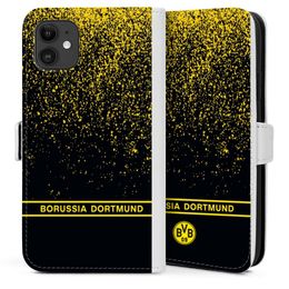 DeinDesign iPhone 11 Handy Klapph&uuml;lle Handyh&uuml;lle aus Kunst Leder wei&szlig; Flip Case Ombre Borussia Dortmund Bvb Sideflip mit Lasche
