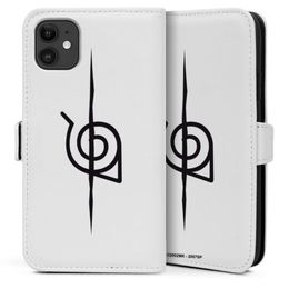 DeinDesign iPhone 11 Handy Klapph&uuml;lle Handyh&uuml;lle aus Kunst Leder wei&szlig; Flip Case Konoha Sasuke Naruto Shippuden Sideflip mit Lasche
