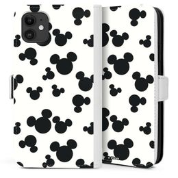 DeinDesign iPhone 11 Handy Klapph&uuml;lle Handyh&uuml;lle aus Kunst Leder wei&szlig; Flip Case Mickey Mouse Official Licensed Product Disney Sideflip mit Lasche
