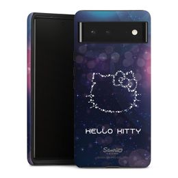 DeinDesign Google Pixel 6 Handy Panzer Handyh&uuml;lle robuste Outdoor H&uuml;lle Schutzh&uuml;lle matt Merchandise Hello Kitty Weltall Tough Case