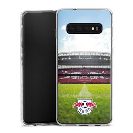 DeinDesign Galaxy S10 Plus Handy Silikon H&uuml;lle Case transparent Handyh&uuml;lle Stadium Rb Leipzig Official Licensed Product Silikon Case