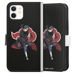 DeinDesign iPhone 12 Handy Klapph&uuml;lle Handyh&uuml;lle aus Kunst Leder wei&szlig; Flip Case Official Licensed Product Naruto Shippuden Itachi Uchiha Sideflip mit Lasche