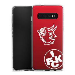 DeinDesign Galaxy S10 Plus Handy Silikon H&uuml;lle Case transparent Handyh&uuml;lle Devil Official Licensed Product 1. Fc Kaiserslautern Silikon Case