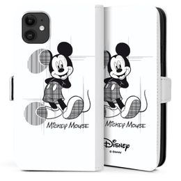 DeinDesign iPhone 11 Handy Klapph&uuml;lle Handyh&uuml;lle aus Kunst Leder wei&szlig; Flip Case Mickey Mouse Disney Official Licensed Product Sideflip mit Lasche