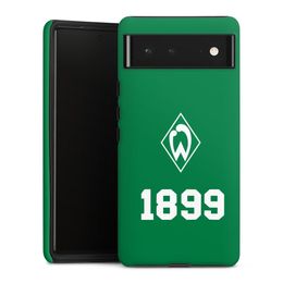 DeinDesign Google Pixel 6 Handy Panzer Handyh&uuml;lle robuste Outdoor H&uuml;lle Schutzh&uuml;lle matt Sv Werder Bremen Official Licensed Product Statement Tough Case