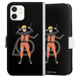 DeinDesign iPhone 12 Handy Klapph&uuml;lle Handyh&uuml;lle aus Kunst Leder wei&szlig; Flip Case Official Licensed Product Anime Naruto Shippuden Sideflip mit Lasche